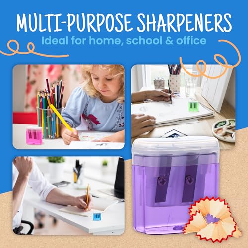 Craftzilla Pencil Sharpener 100-Pack – Manual Pencil Sharpener for Kids ...