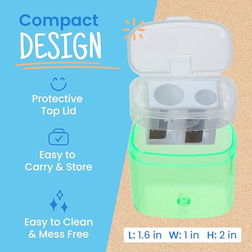 Craftzilla Pencil Sharpener 100-Pack – Manual Pencil Sharpener for Kids ...